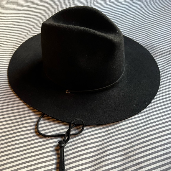 Brixton | Accessories | Brixton Field Hat Black Felt Wide Brim Size 7 4 ...